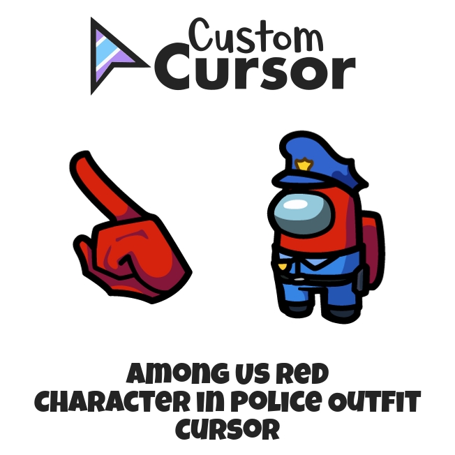 Among Us Red Character in Police Outfit cursor – Custom Cursor