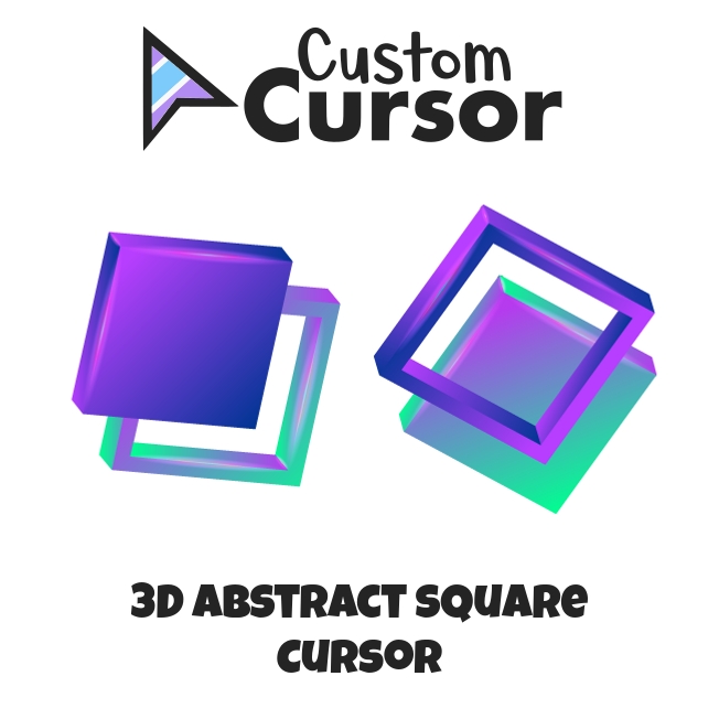 3D Abstract Square cursor – Custom Cursor