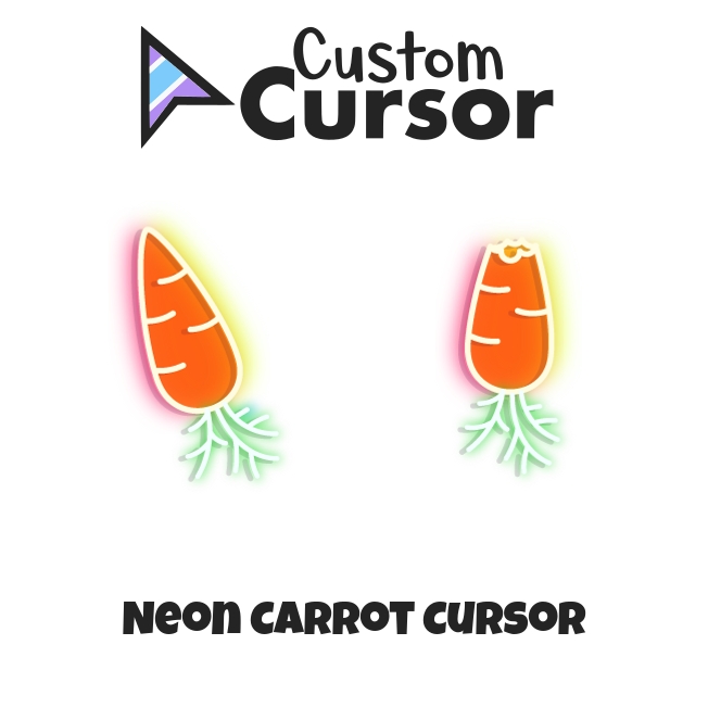 Neon Carrot cursor – Custom Cursor
