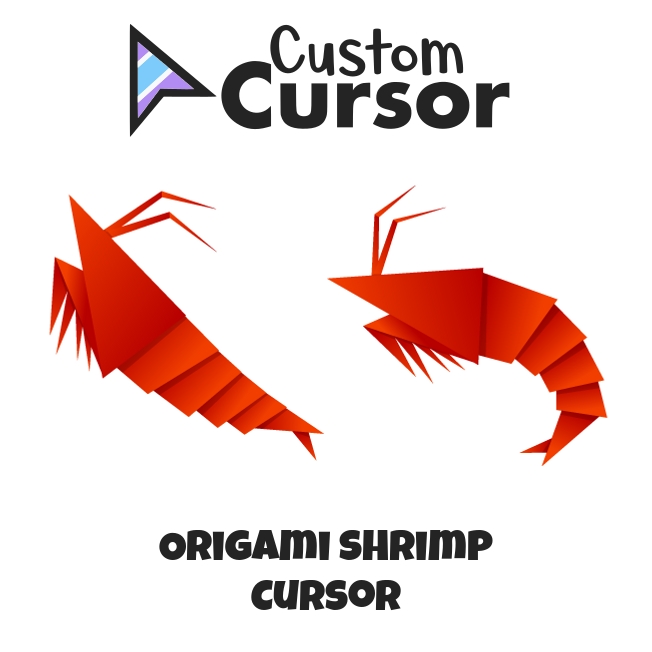 Origami Shrimp cursor – Custom Cursor
