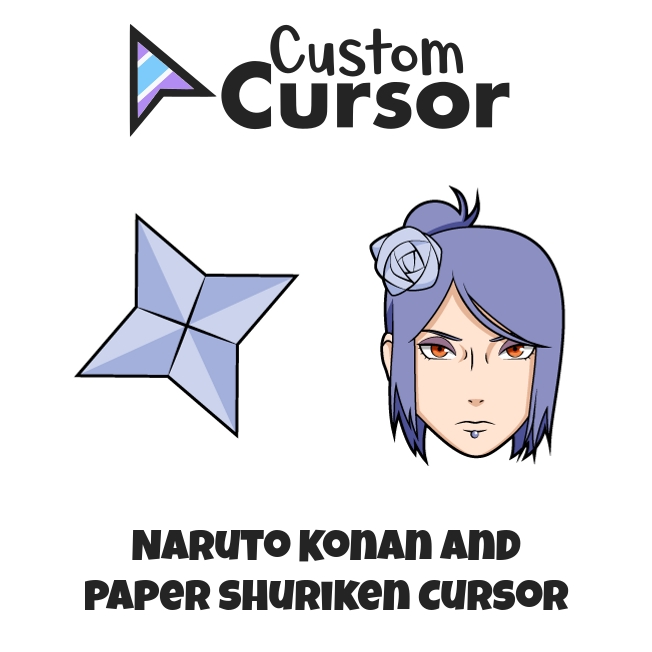 Naruto Konan and Paper Shuriken cursor – Custom Cursor