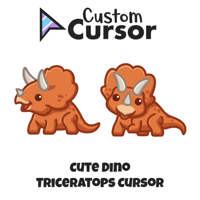 Cute Dino Triceratops cursor – Custom Cursor