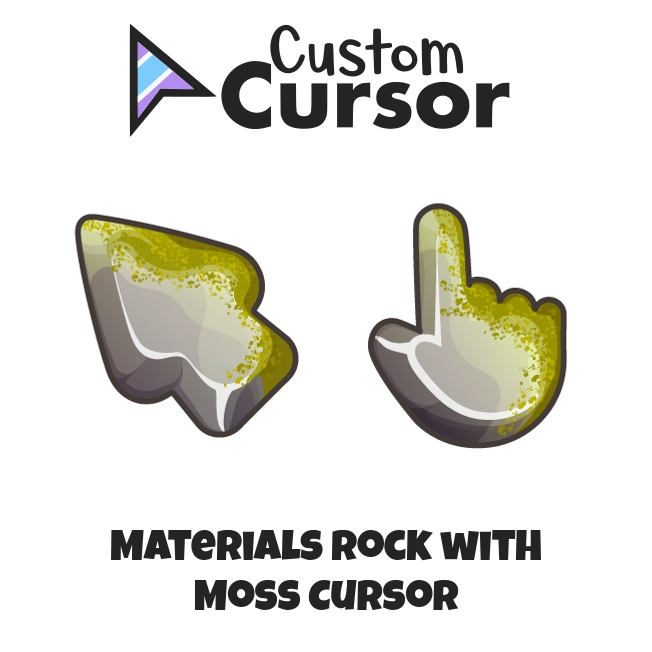 Materials Rock with Moss cursor – Custom Cursor