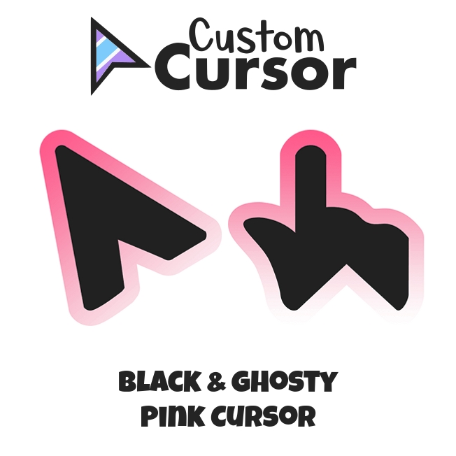 Black & Ghosty Pink cursor – Custom Cursor