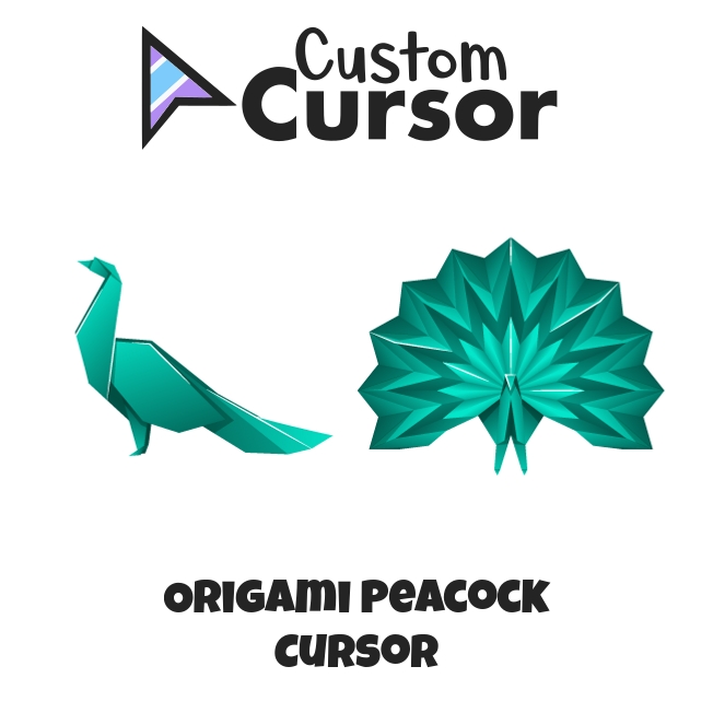 Origami Peacock cursor – Custom Cursor