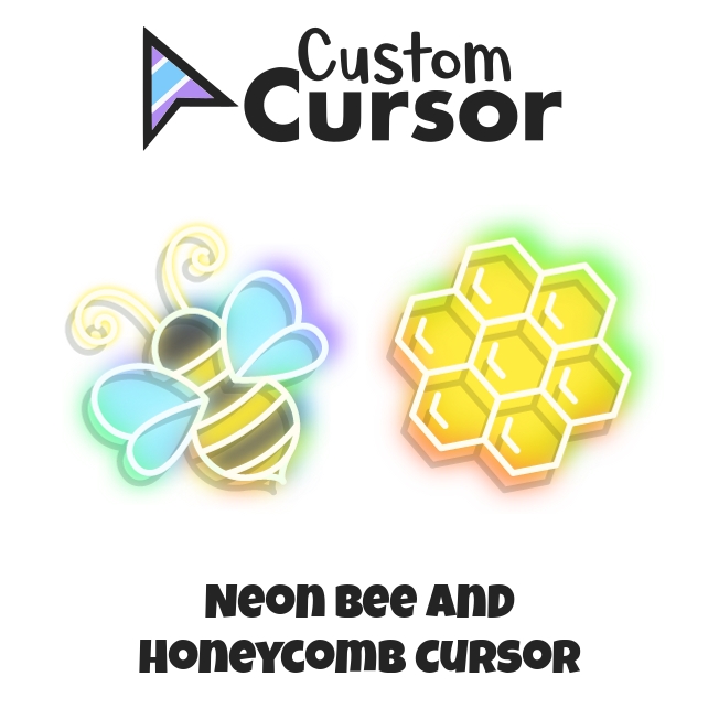 Neon Bee and Honeycomb cursor – Custom Cursor