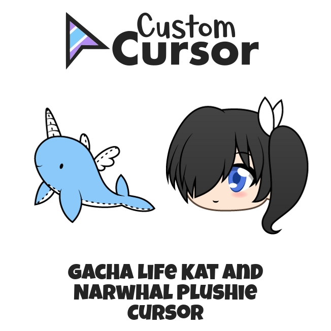 Gacha Life Кэт и Плюшевый Нарвал курсор пак – Custom Cursor