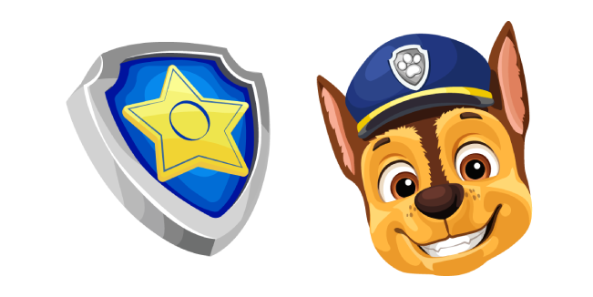 Paw Patrol Chase And Pup Tag Cursor Custom Cursor