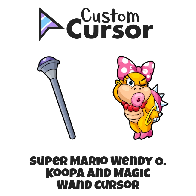 Super Mario Wendy O. Koopa and Magic Wand cursor – Custom Cursor