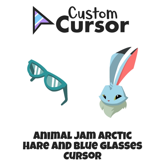 Animal Jam Arctic Hare and Blue Glasses cursor – Custom Cursor