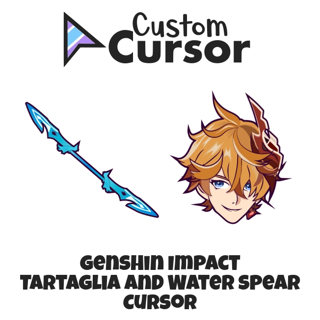 Genshin Impact Tartaglia and Water Spear cursor – Custom Cursor
