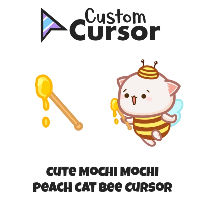 Cute Mochi Mochi Peach Cat Bee cursor – Custom Cursor