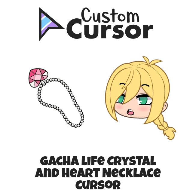 Gacha Life Кристалл и Ожерелье с Сердцем курсор пак – Custom Cursor