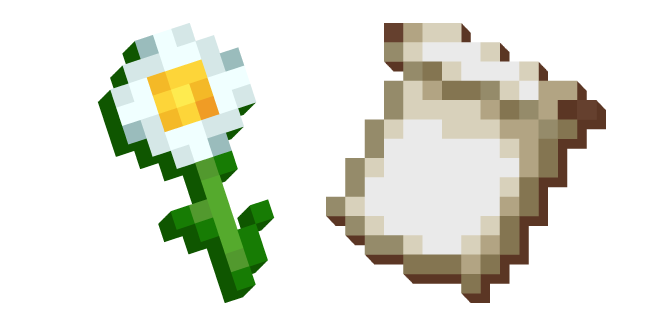 Minecraft Banner Pattern And Oxeye Daisy Cursor Custom Cursor