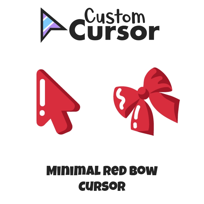 Minimal Red Bow cursor – Custom Cursor