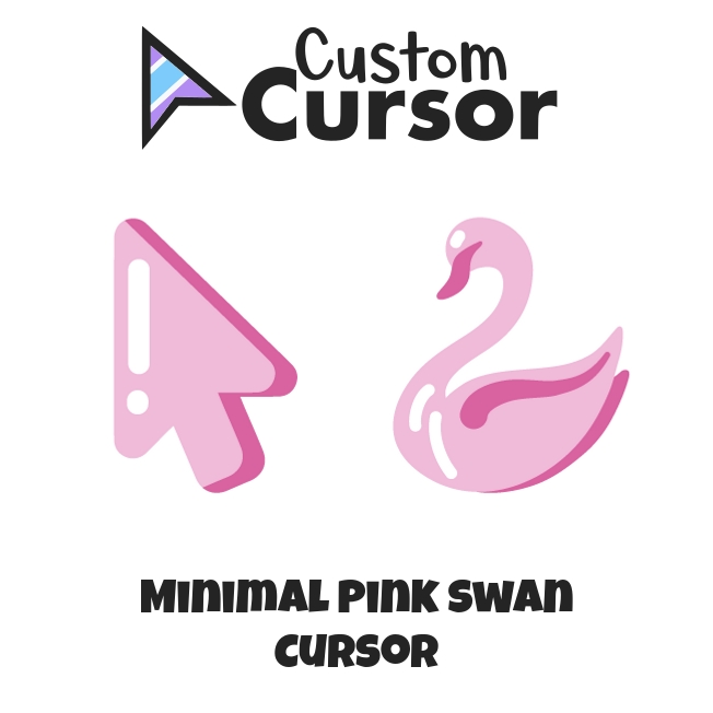 Minimal Pink Swan cursor – Custom Cursor