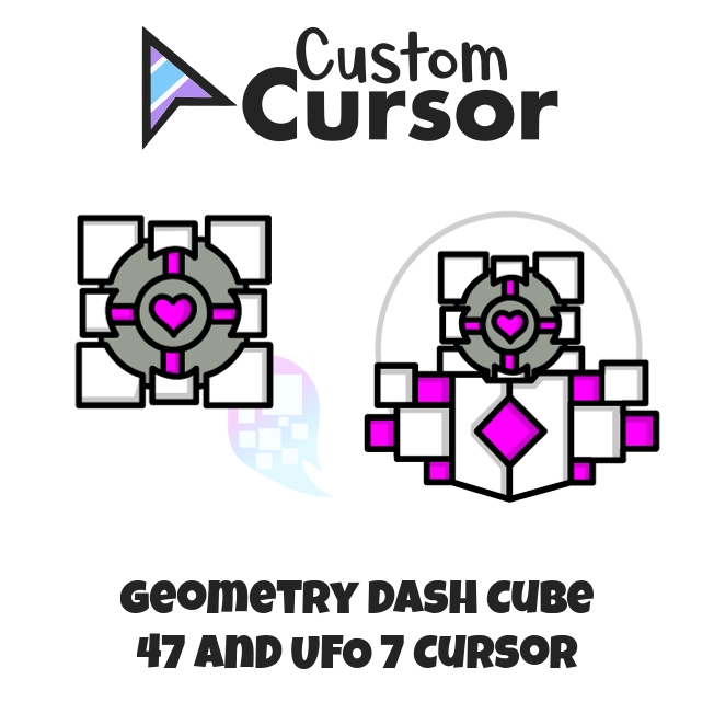 Geometry Dash Cube 47 and UFO 7 cursor – Custom Cursor