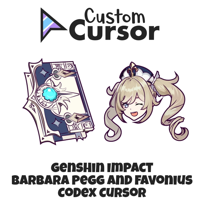 Genshin Impact Barbara Pegg and Favonius Codex cursor – Custom Cursor