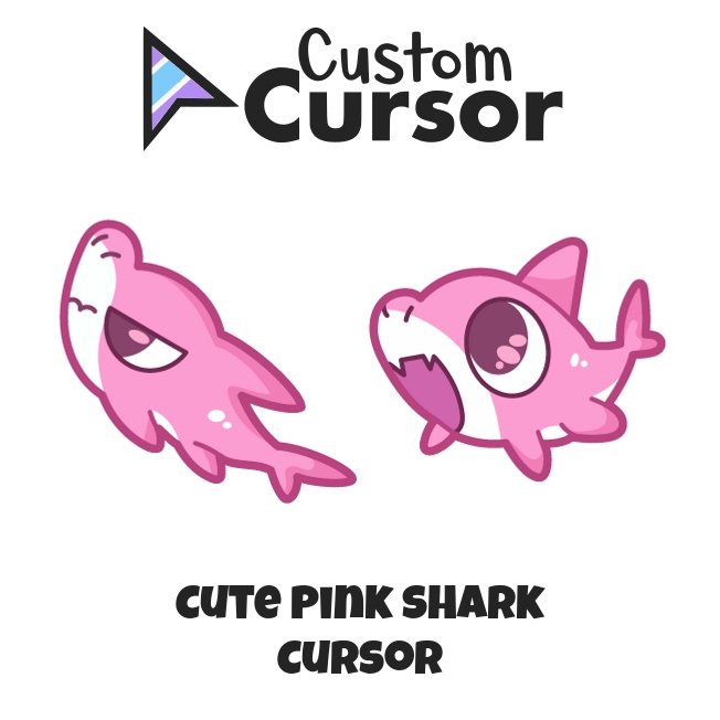 Cute Pink Shark cursor – Custom Cursor