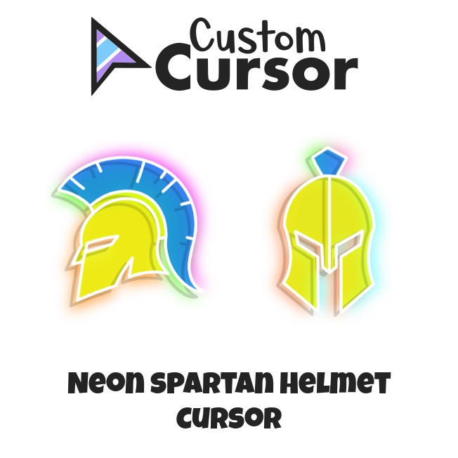 Neon Spartan Helmet cursor – Custom Cursor