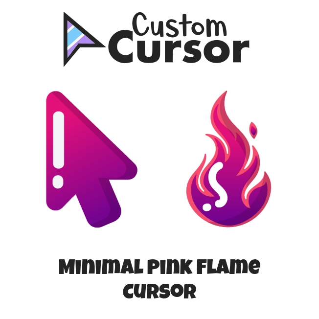 Minimal Pink Flame cursor – Custom Cursor