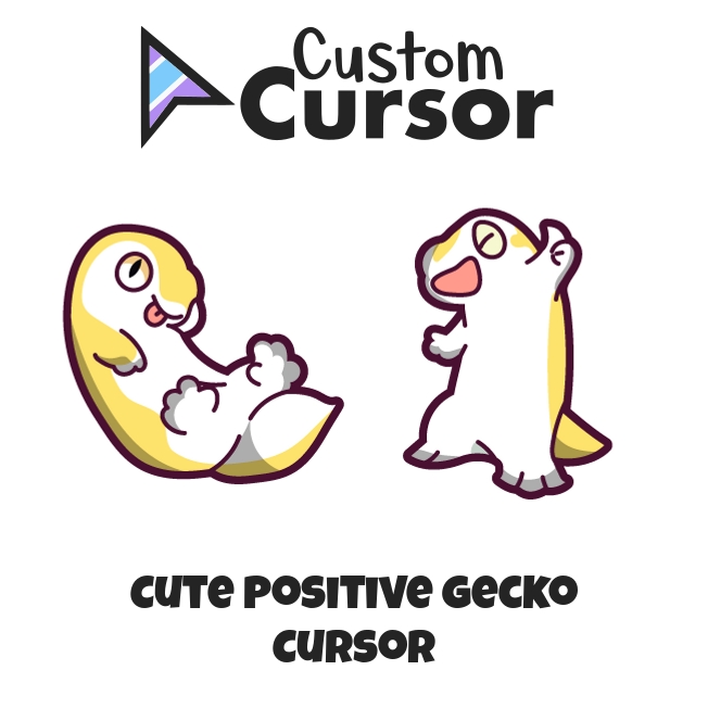 Cute Positive Gecko cursor – Custom Cursor