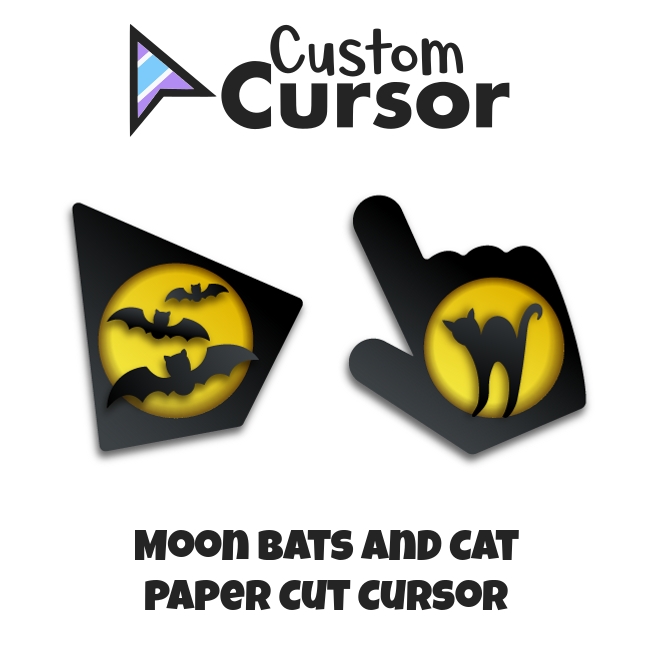 Moon Bats and Cat Paper Cut cursor – Custom Cursor