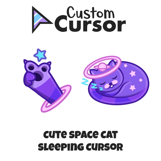Cute Space Cat Sleeping cursor – Custom Cursor