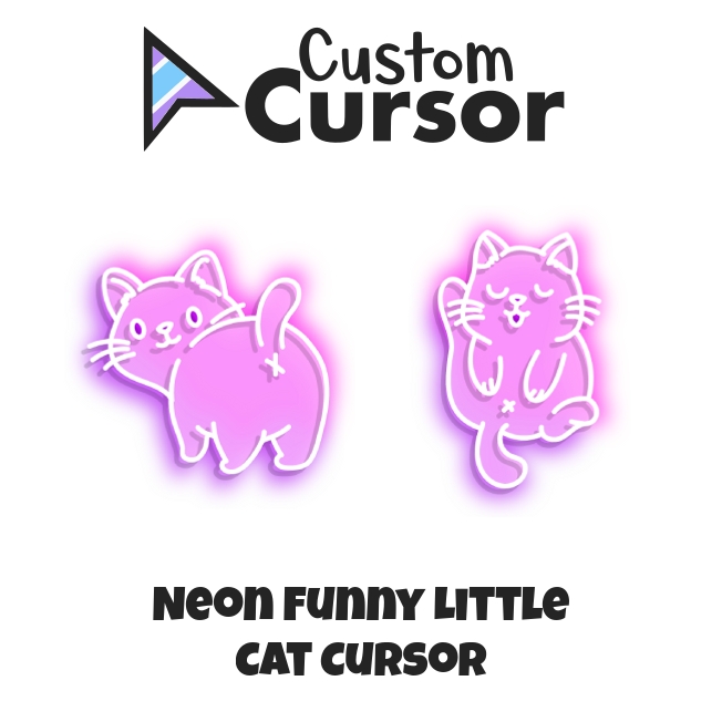 Neon Funny Little Cat cursor – Custom Cursor