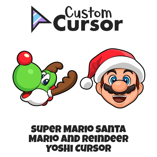 Super Mario Santa Mario and Reindeer Yoshi cursor – Custom Cursor
