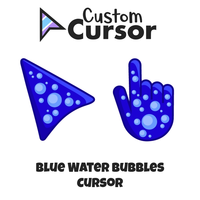 Blue Water Bubbles cursor – Custom Cursor