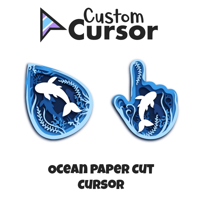 Ocean Paper Cut cursor – Custom Cursor