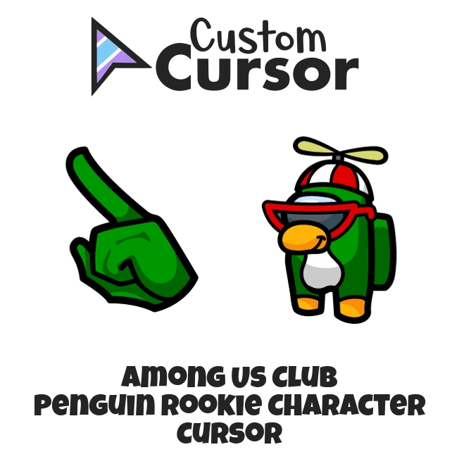 Among Us Club Penguin Rookie Character cursor – Custom Cursor