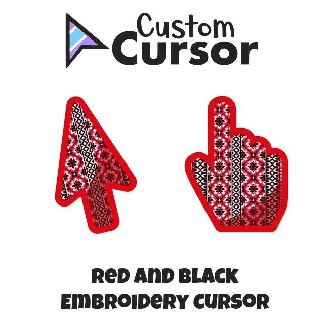 Red and Black Embroidery cursor – Custom Cursor
