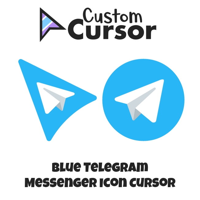 Blue Telegram Messenger Icon cursor – Custom Cursor