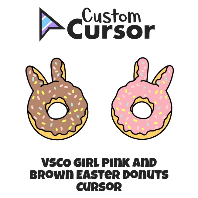 VSCO Girl Pink and Brown Easter Donuts cursor – Custom Cursor