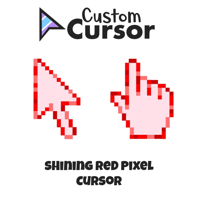 Shining Red Pixel cursor – Custom Cursor