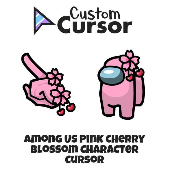 Among Us Pink Cherry Blossom Character cursor – Custom Cursor
