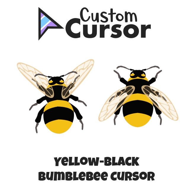 Yellow-Black Bumblebee cursor – Custom Cursor