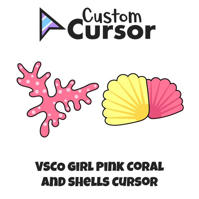 VSCO Girl Pink Coral and Shells Curseur – Custom Cursor VSCO Girl Pink Coral and Shells Curseur – Custom Cursor