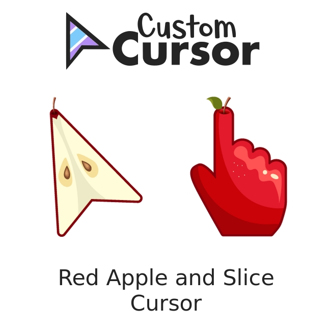 Red Apple and Slice cursor – Custom Cursor