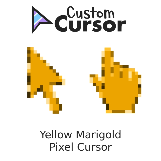 Yellow Marigold Pixel cursor – Custom Cursor Yellow Marigold Pixel cursor – Custom Cursor