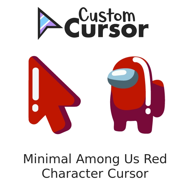 Minimal Among Us Red Character cursor – Custom Cursor
