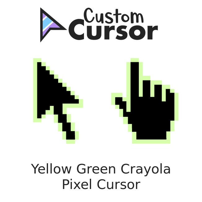 Yellow Green Crayola Pixel cursor – Custom Cursor