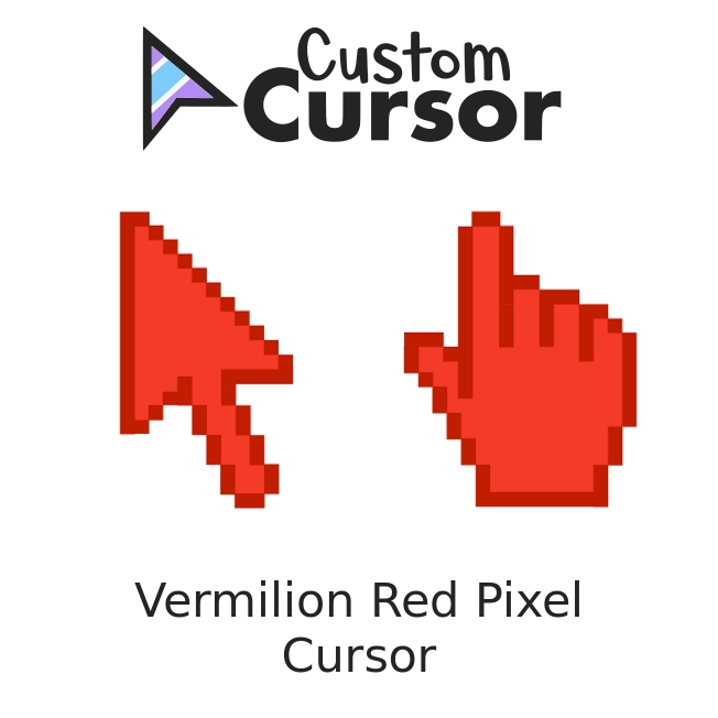 Vermilion Red Pixel cursor – Custom Cursor