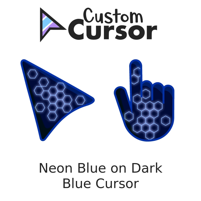 Neon Blue on Dark Blue Curseur – Custom Cursor