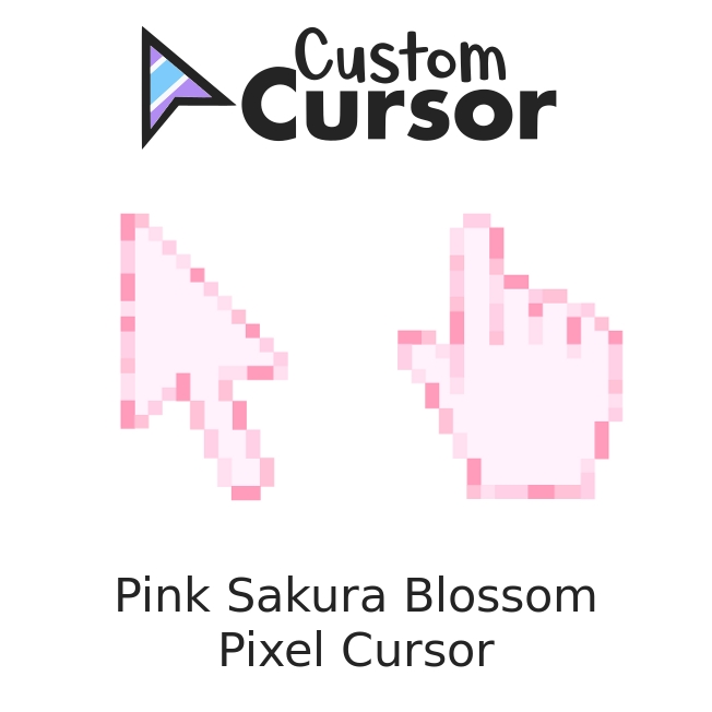 Pink Sakura Blossom Pixel cursor – Custom Cursor