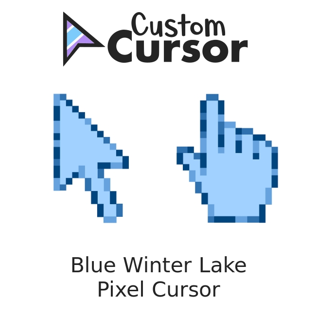 Blue Winter Lake Pixel cursor – Custom Cursor