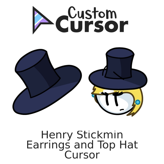 Henry Stickmin Earrings and Top Hat cursor – Custom Cursor