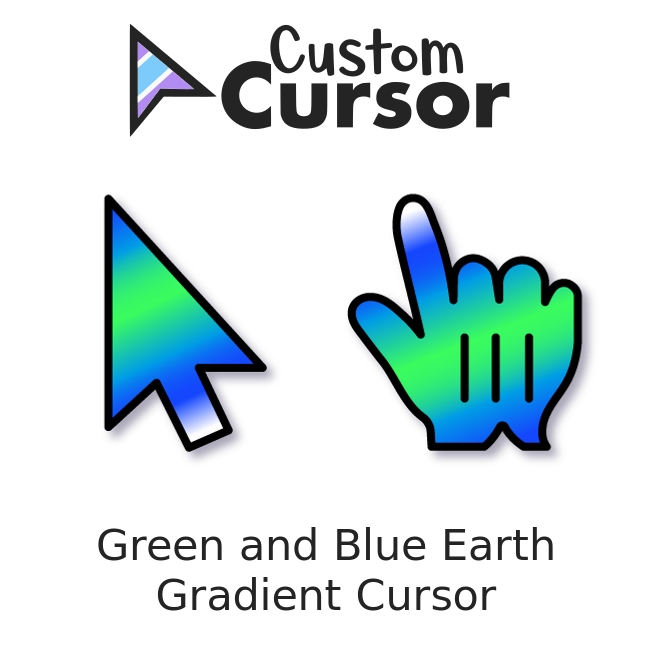 Green and Blue Earth Gradient cursor – Custom Cursor